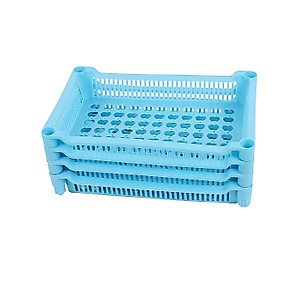 Qtqgoitem Plastic Kitchen Bath 4 Layers Shelf Detergent Storage Rack Blue (model: a1c 316 207 a34 88a)