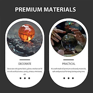 Didiseaon 20pcs Clear Plastic Water Globe Snow Globes with Screw Off Cap for DIY Water Globe Snow Globe Art Crafts Christmas Table Decoration Gifts 150ml