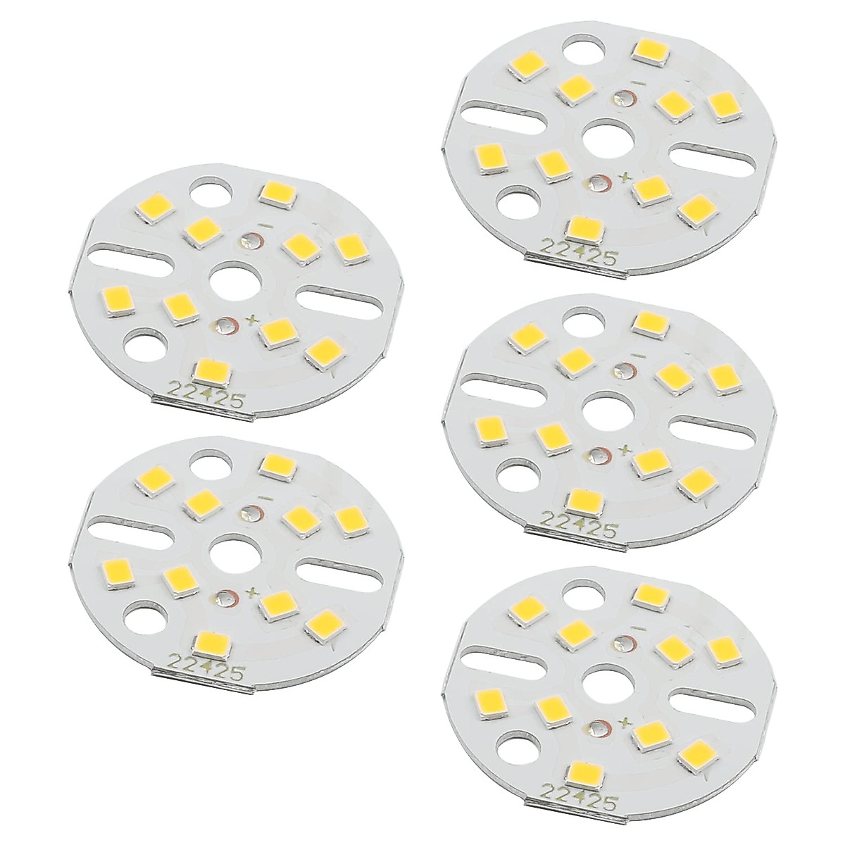 Othmro 5Pcs 1.22in Dia LED Chip Bulb Super Bright High Power 15-17V 3000K 2835 Aluminum LED Bulb Surface Mounted Device Light Beads Floodlight for Camper Light Bulb Home Reading Light Marine Lamps