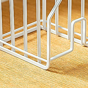 Hikinlichi Cutting Board Rack Pot Pan Lid Holder 1 Adhesive Plastic Hook Kitchen Countertop Chopping Board Holder Organizer Stand 4.92 x 5.7 x 8.47 in. Black