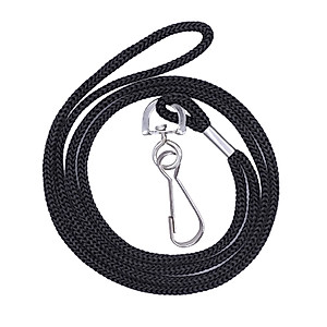 HOSL Black Lanyards 100 Pack Black Badge Lanyards Office Lanyard ID Card Lanyards Business Card Lanyards Students Lanyards Employee Lanyards Key Lanyards (Black)