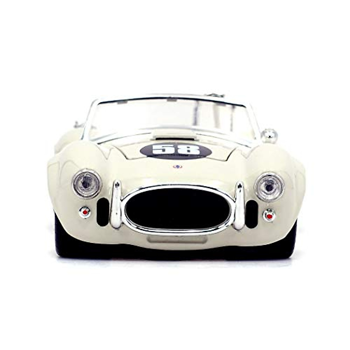 Jada Toys Bigtime Muscle 1:24 1965 Shelby Cobra 427 S/C Die-cast Car White, Toys for Kids and Adults