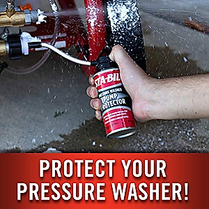 STA-BIL Pump Protector - Protects Pressure Washer Pumps and Other Internal Components During Storage, Next Gen Anti-Freeze and Lubricant Formula, 4oz (22007) , Red