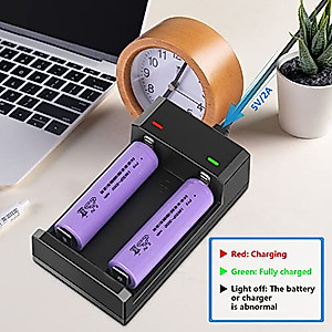 REACELL 18650 Lithium Battery Charger, Univerisal Lithium Charger for 3.7V 18350 26650 22650 21700 16340 14500 36650 Lithium Battery