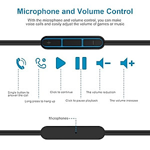 QC35 Replacement Cable for Bose QC35 QC35II QC45 QC25 OE2 OE2i E45BT E55BT E65BTNC 750NC Headphones with Mic and Volume Control (4.6FT Black)