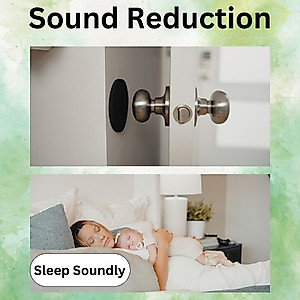 XCEL 20 Pack 3.6" Paintable Door Knob Stopper Door Bumpers Bulk Neoprene Door Stops for Walls, Door Knob Wall Protectors, Wall Door Stoppers Adhere to Wall Paint to Match (Black – 20 Pack)