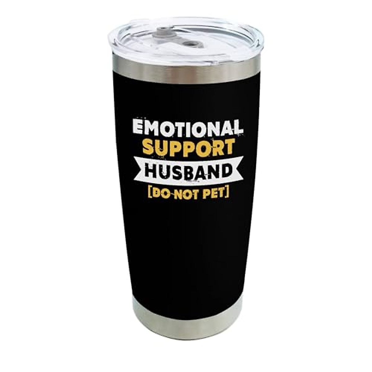 liabiliies Emotional Support Husband Do Not Pet Tumbler Coffee Tumblers 20 oz Tumbler with Lid and Straw Insulated Tumblers Stainless Steel Tumbler