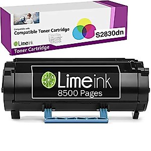 Limeink Compatible Toner Cartridge Replacement for Dell S2830dn Toner Cartridge Extra High Yield Laser Toner (8500 Pages) S2830 2830 dn 2830dn Smart Series Printer Ink 1 Black