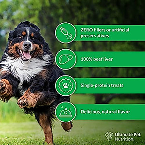 ULTIMATE PET NUTRITION Nutra Bites Freeze Dried Raw Single Ingredient Treats for Dogs, 4 Ounces, Bison Liver, Beef Liver, Chicken Liver (Chicken Liver)