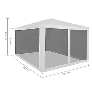 Party Tent with 4 Mesh Sidewalls,Outdoor Gazebo, Hardtop Gazebo,Backyard Gazebo,Patio Gazebo,Grill Gazebo,UV and Water Resistant,for Barbeque, Patio, Deck,Garden Party,Lawns,9.8' x 9.8'