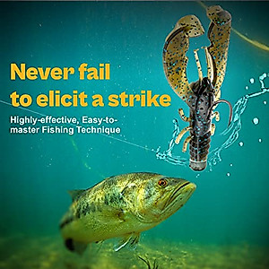 OJY&DOIIIY Ned Rig Kit Crawfish Lures with Jig Heads for Bass Fishing,TRD Soft Plastic Fishing Lures,Crayfish Lure for Ned Rig 44 PCs