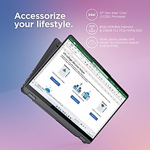 Lenovo IdeaPad Flex 5i - (2023) - Everyday Notebook - 2-in-1 Laptop Computer - Windows 11-14" WUXGA Touchscreen - 8GB Memory - 256GB Storage - Intel Core i3-1215U - Fingerprint Reader - Storm Grey