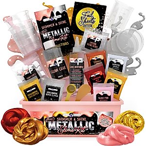 Original Stationery Mini Metallic Shimmer and Shine Slime Kit, Make Metallic Rose Gold Slime & Lots of Shimmery Slime Creations, Great Gift Idea