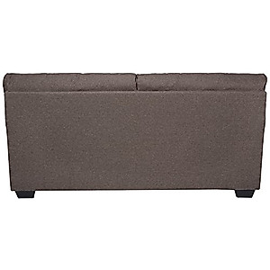 Signature Design by Ashley Tibbee Tufted Modern Sofa with 2 Accent Pillows, Dark Taupe