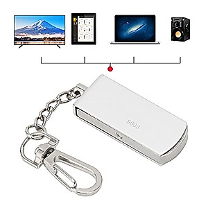 Flash Drive, Zinc Alloy Thumb Stick 360° Rotable Flashdisk with Keychain Compatible with Windows iOS Adriod Laptop Desktop Smartphone (8GB)