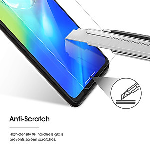 OMOTON [3 Pack Screen Protector for Moto G Power 2020 - Tempered glass/Alignment Frame/Anti Scratch Screen Protector for Motorola Moto G Power 6.4 inch (Not for 2021 Version)