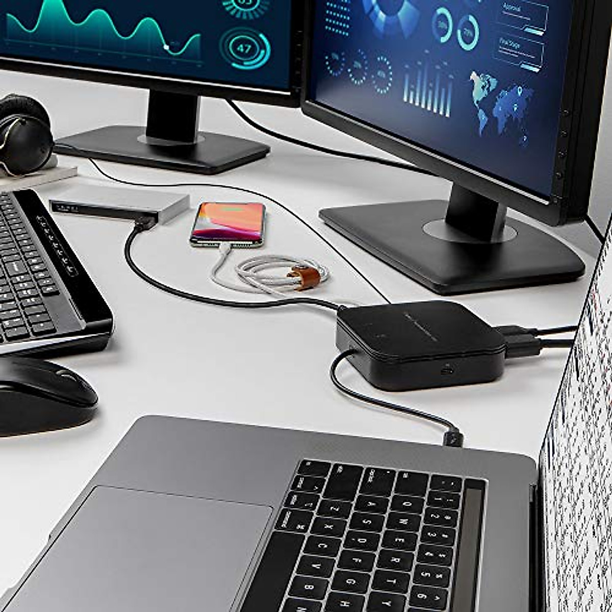 Belkin Thunderbolt 3 Dock Core With Thunderbolt 3 Cable - Usb C Hub - 7-In-1 Docking Station For Macs & Windows, 60W Upstream Charging, With Gigabit Ethernet, Displayport & Audio Ports