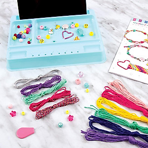 Make It Real - Good Vibes Bracelets Kit - DIY Charm Bracelet Making Kit with Case - Friendship Bracelet Kit with Beads, Charms & Thread - Arts & Crafts Bead Kit for Girls - Makes 5 Bracelets