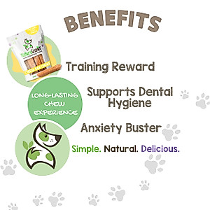Nature Gnaws Chicken Cheese Bar Chews for Dogs (4 Count) – Hard Long Lasting for Aggressive Chewers - Rawhide Free Dog Chew Bones - Yak Alternative