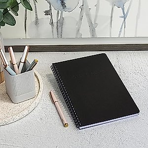 Simplified Daily Planner And Notebook With Hourly Schedule - Aesthetic Spiral To do List Notepad to Easily Organize Your Tasks And Appointments - Stylish Book And School Or Office Supplies For Women