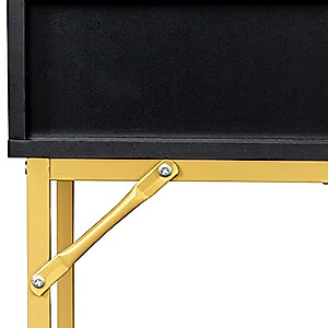 Vanity Set with Mirror and Stool, Vanity Desk with Mirror and Lights, Dressing Table with Drawers, Vanity Mirror with Lights Desk and Chair, Makeup Vanity Chair Stool for Bedroom, Black