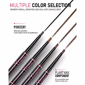 Yfulfill Grey Eyebrow Pencil for Older Women, Gray Eyebrow Pencil for Older Women Waterproof, Eye Brow Pencils for Women Grey, Eyebrow Pen for Gray Hair