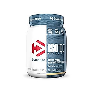 Dymatize ISO100 Hydrolyzed Protein Powder, White, Gourmet Vanilla, 25.6 Ounce