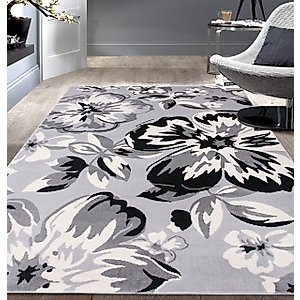 Rugshop Modern Floral Area Rugs 5' X 7' Gray