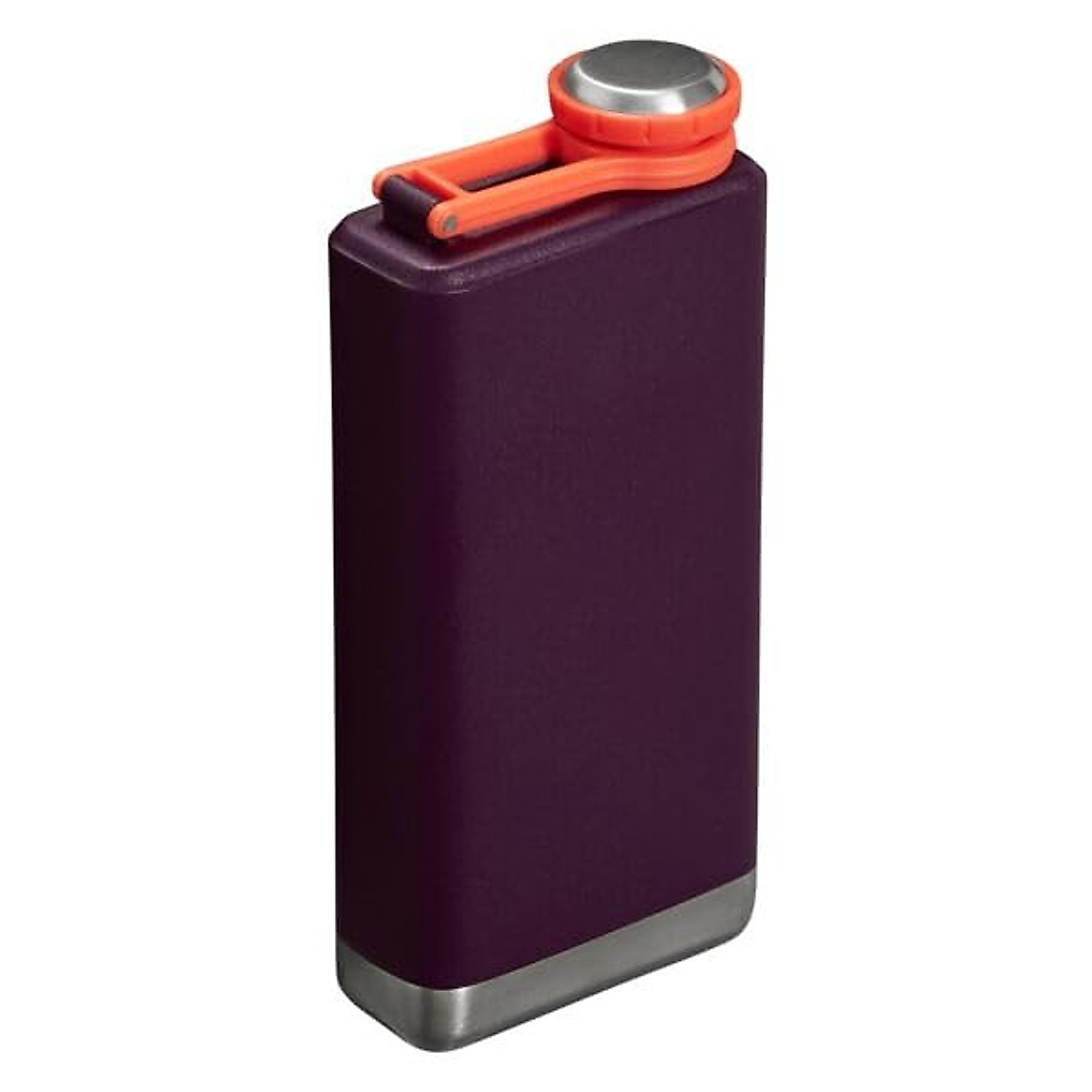 Stanley Adventure Pre-Party Flask 8 oz | Leakproof Hip Flask | Hinge Connected Never Lose Cap | Insulated Stainless Steel Liquor Container | BPA-Free | Plum