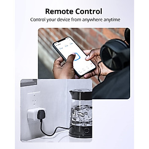 SONOFF S40 WiFi Smart Plug with Energy Monitoring, 15A Smart Outlet Socket ETL Certified, Work with Alexa& Google Home, IFTTT Supporting, 2.4Ghz WiFi Only (2-Pack)