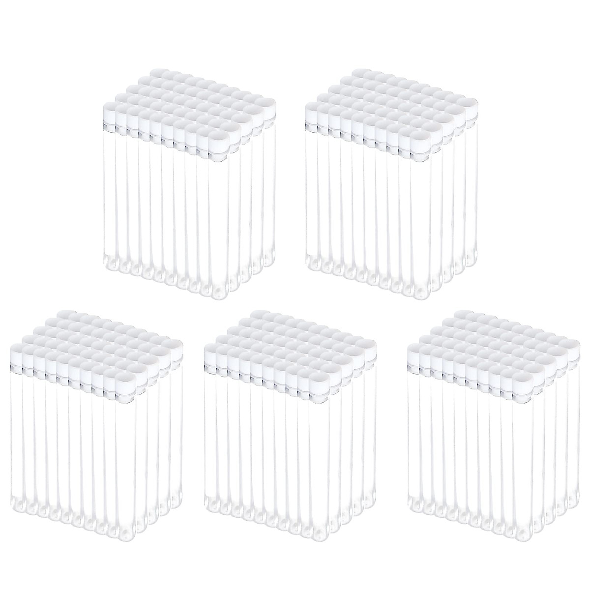 Merkunis 250 Pcs Test Tubes Clear Plastic Test Tubes with Caps 16 x 100 mm (10 ml) Test Lab Tubes for Scientific Experiments, Scientific Themed Party Supplies, Plant Propagation, Spice Seed
