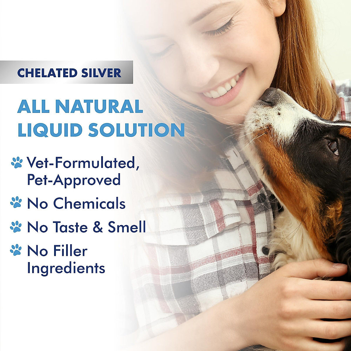 PetSilver Immune Support - Patented Chelated Silver Solution - Promotes Respiratory Health in Cats & Dogs - Allergies, Sinus & Cough Treatment - All-Natural Nebulizer Solution - Easy to Use 16 fl oz