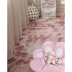 Seat/Chair Cushion, Cat Paw Cushion, Cute Girl Gamer Chair Cushion Pad Pillow Gaming Accessories, Hanging Chair Cushion, Non Slip Floor Seating Lazy Sofa with Lumbar Back Support