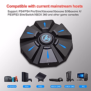 Keyboard and Mouse Adapter Converter Instead of Joystick,Support Headset Voice Gamepad Adapter Compatible With Ps4, N-Switch, Xbox One, Ps3, Xbox 360