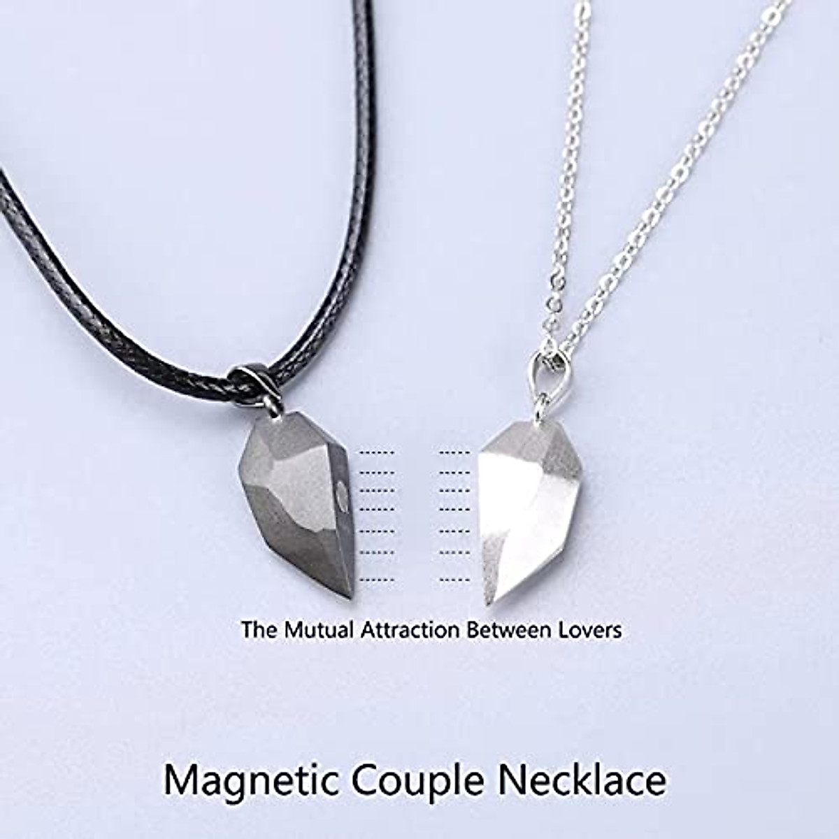Best Friend Necklaces 2pcs Matching Yin Yang Necklaces Yin Yang Puzzle Pendant Necklces for Bff Friendship Relationship Boys Girls Best Friends Lovers and Couples Valentines Day Gift (Black&White)