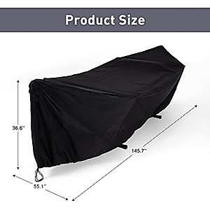 SUNCREAT Hammock Cover, Water-Resistant Polyester Hammock Stand Cover for 11-12ft Stand, Black