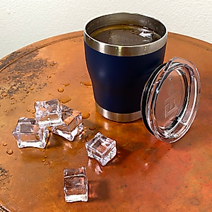 Tempercraft 10oz Vacuum Insulated Rocks Tumbler | Custom Personalized Laser Engraved Options | Stainless Steel, Double-Walled | Lowball Glass for Whiskey, Scotch, Bourbon (Metallic Copper - Blank)