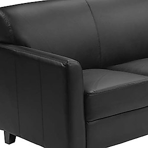 Flash Furniture HERCULES Diplomat Series Black LeatherSoft Sofa