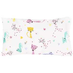 Scientific Sleep Kitty Cats Cute Fun Soft Sheets Set Twin, Fitted Sheet with 14" Inch Deep Pocket, 95 GSM 100% Microfiber Polyester Bedding Sheet Set for Boys Girls Teen Kids Gift (6, Twin)