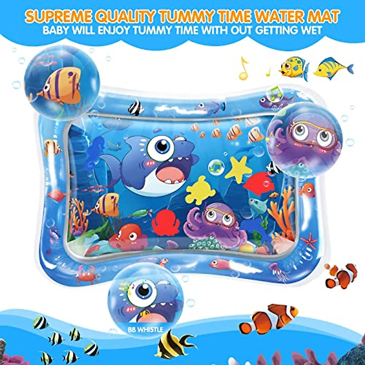 VOCH GALA Tummy Time Water Mat Baby Toys Play Activity Center for 3 6 9 12 Months Infant Boys Girls Ideal Gift for Baby