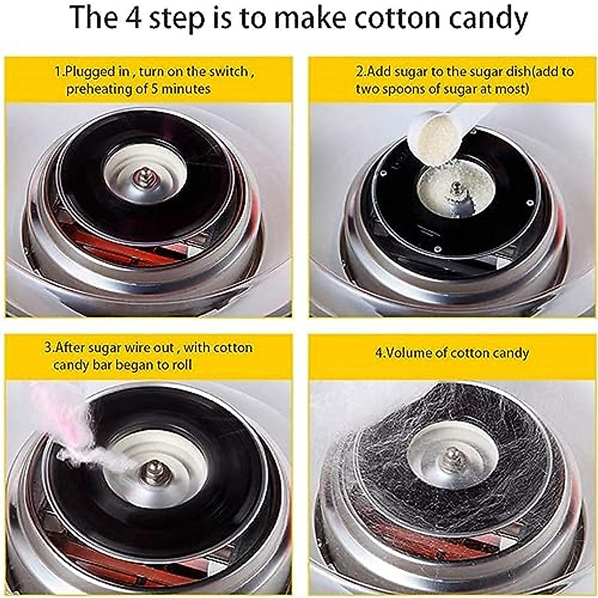 Candy Floss Machine, Cotton Sugar Candy Floss Maker, Home Kids Party Sweet Gift Household Machine, 28.5X28.5X17.5Cm, 500W,Pink