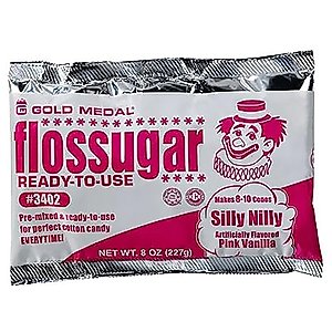 Perfectware -Pink Vanilla Floss Sugar, 8 oz(Pack of 2)(Packaging May vary)