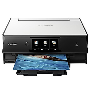 Canon Office Products TS9020 WH Wireless All-in-One Printer with Scanner and Copier: Mobile and Tablet Printing, with AirPrint and Google Cloud Print Compatible, White