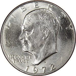 1972 D Eisenhower Dollar BU Uncirculated Mint State Clad IKE $1 US Coin