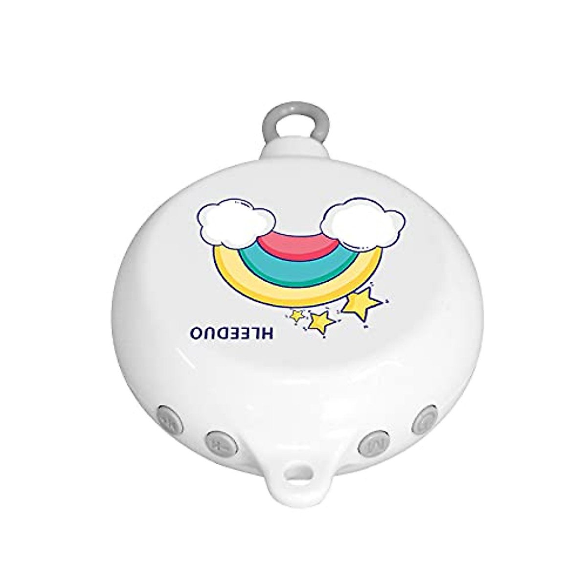 HLEEDUO Crib Mobile Motor, Music Box Spinner with 2 Modes（Turn & Music,Turn Only, Volume Control,12 Lullabies,Portable Sound Machine Baby Sleep,Battery Operated