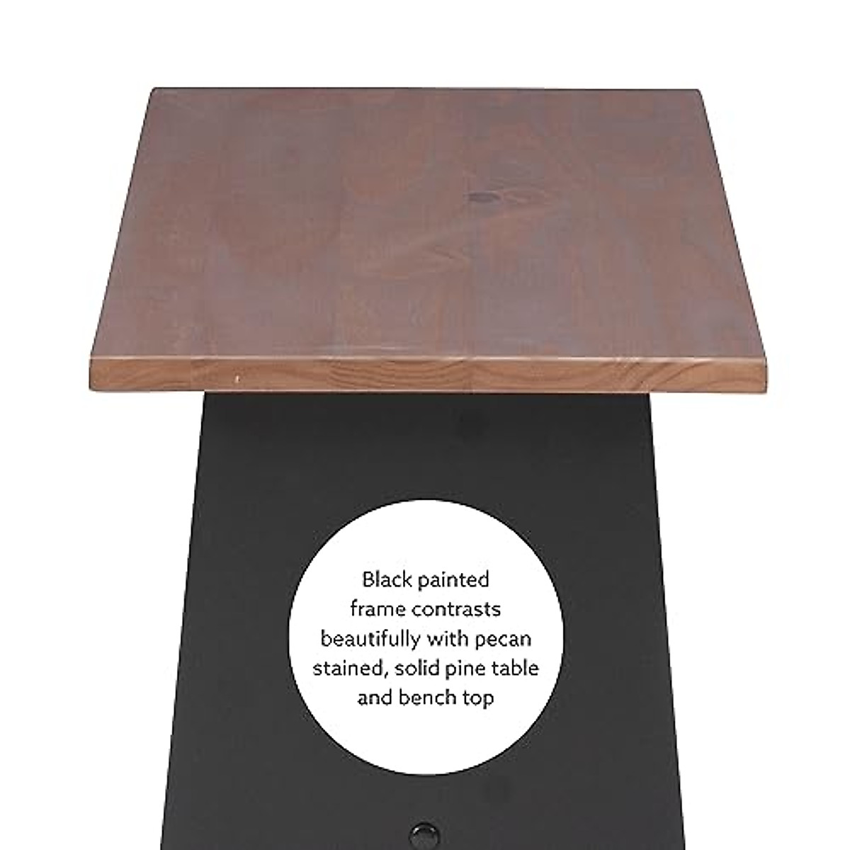 Linon Black and Pecan Breakfast Dining Set Ardmore Nook