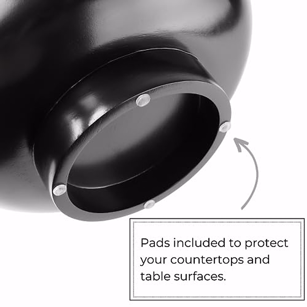 IVE Design Black Wood Fruit Bowl for Kitchen Counter, 12-inch Diameter Large Wooden Fruit Bowl, Natural Rubber Wood, Black Decorative Bowl Fruit Holder