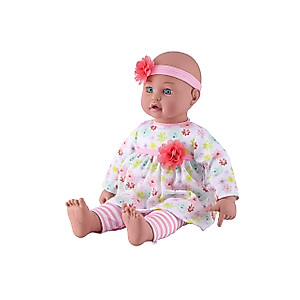 KOOKAMUNGA KIDS 18” Baby Doll Set - Baby Dolls for 2 Year Old Girls & Boys and Up - Comes w/Soft Baby Doll - Toy Baby Bottle - Diaper Bag - Blanket & Pacifier & Plush-Rattle