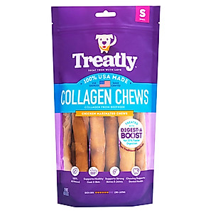 Treatly USA Collagen Chip Rolls 5-6" Dog Chew Treats - Chicken Marinade Flavor, 10 Count/1 Pack