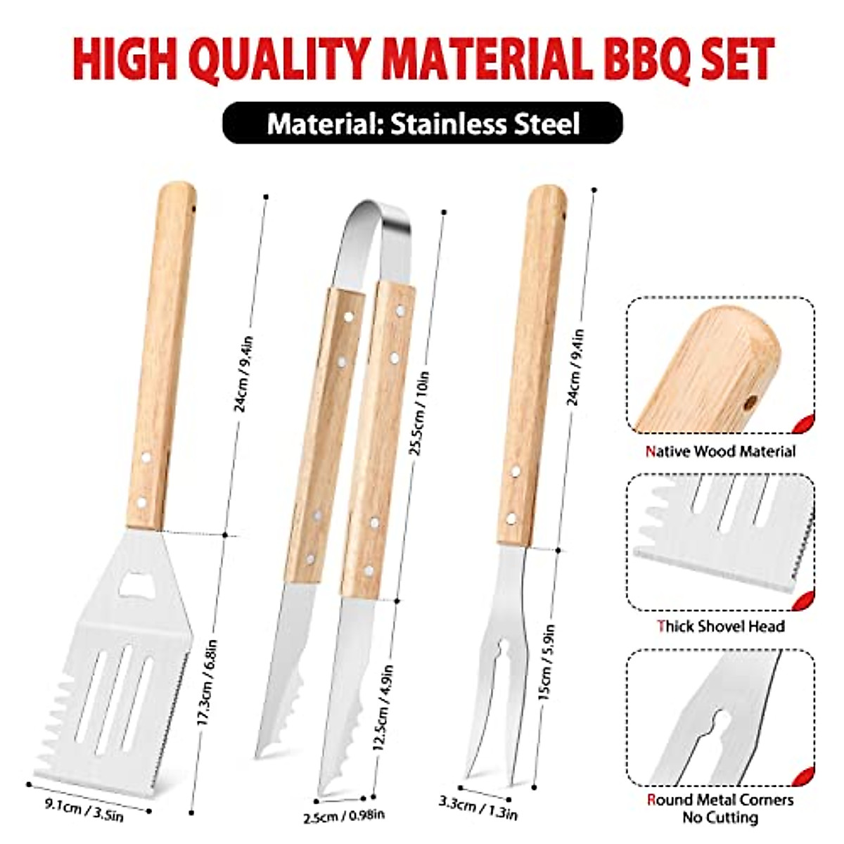 Grill Tongs for Cooking BBQ Set 3 Pcs Heavy Duty Grilling Cooking Tongs for Serving Food Rubber Grips Long Locking Stainless Steel Kitchen Tongs & Barbecue No More Burnt Hands Heat Resistant